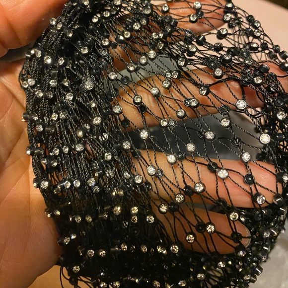 Other | New Black Mesh Rhinestone 2 Peice Top Pant Set S | Poshmark